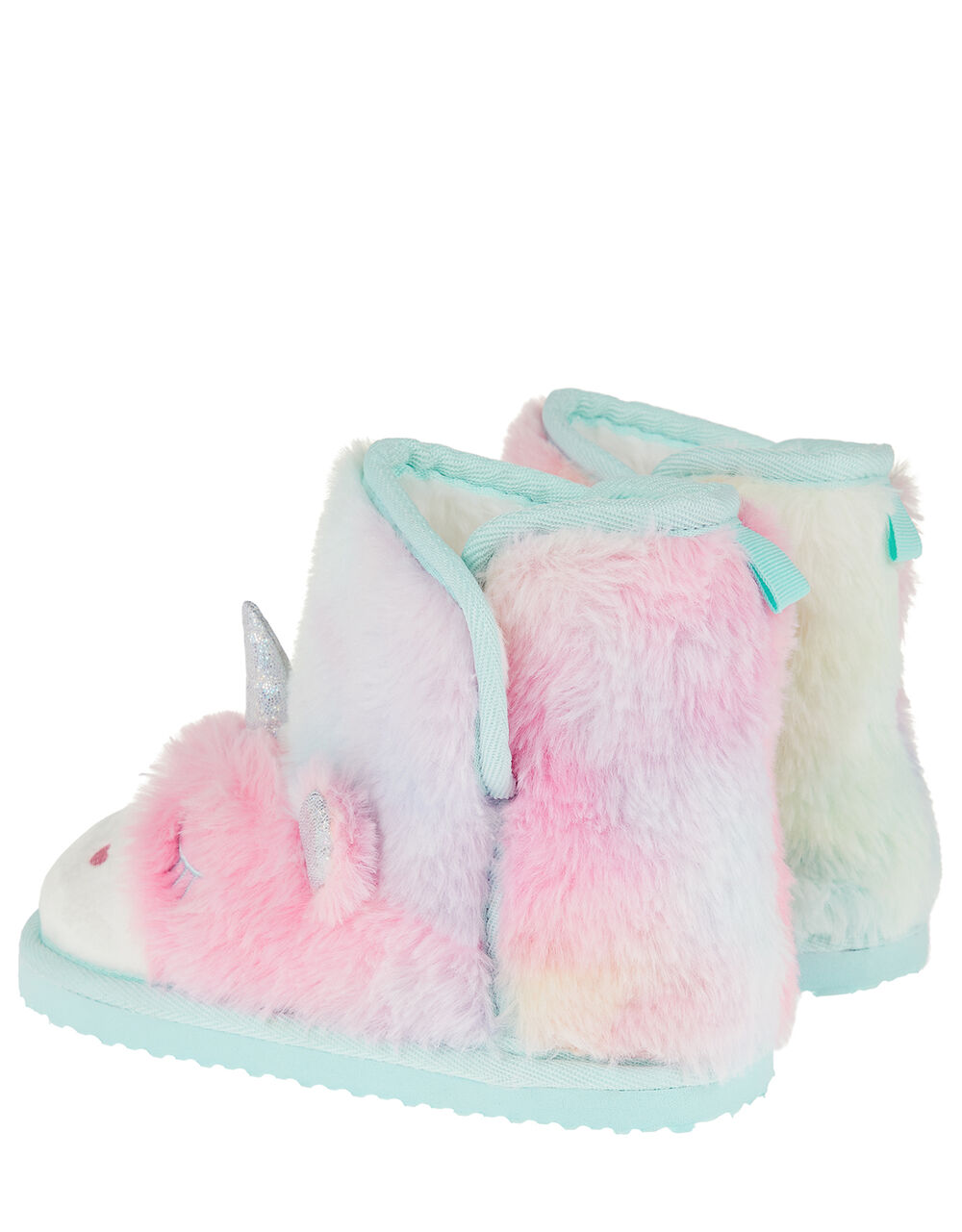 Fluffy Unicorn Slipper Boots Blue | Girls' Slippers | Monsoon UK.