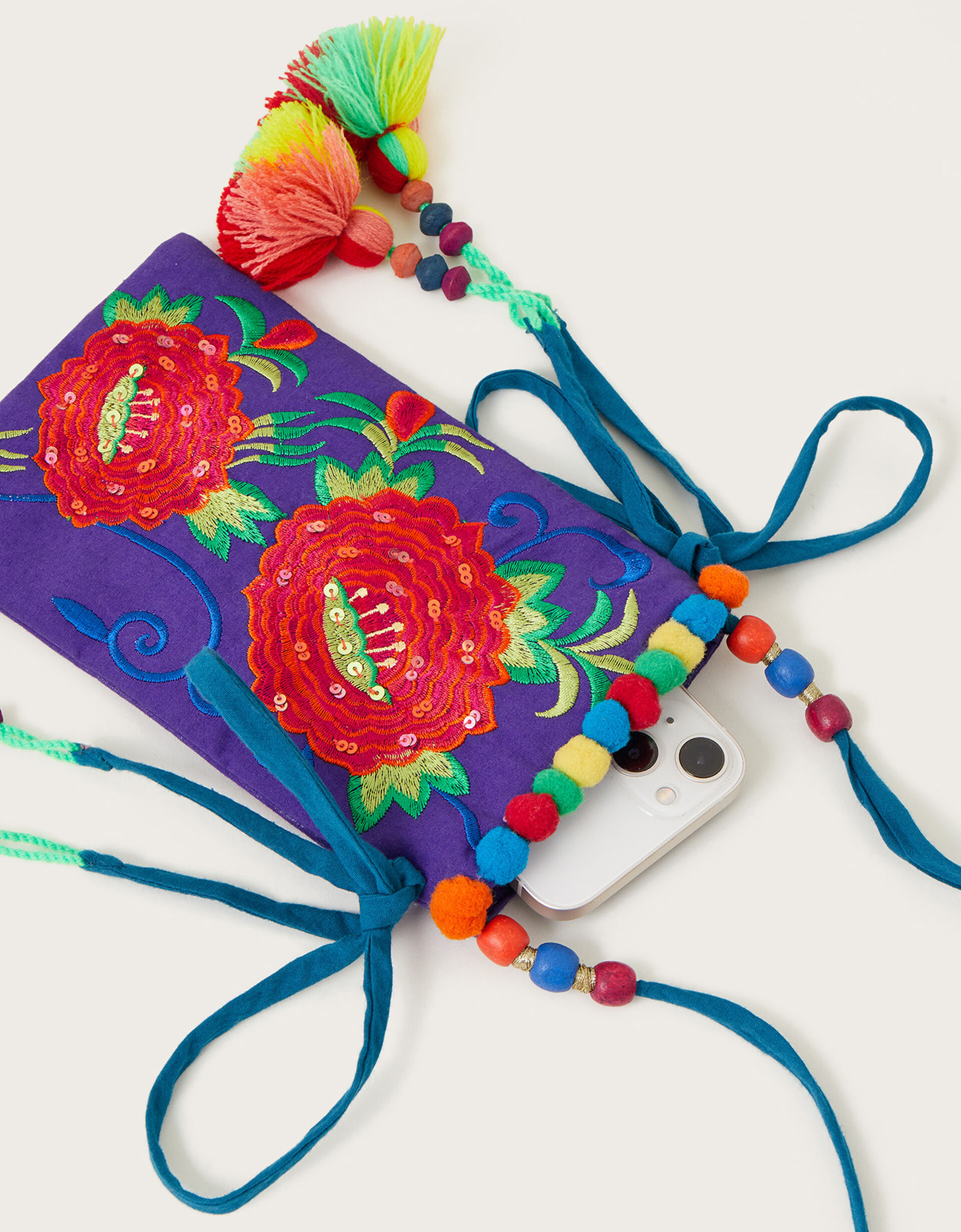 Embroidered Floral Phone Case