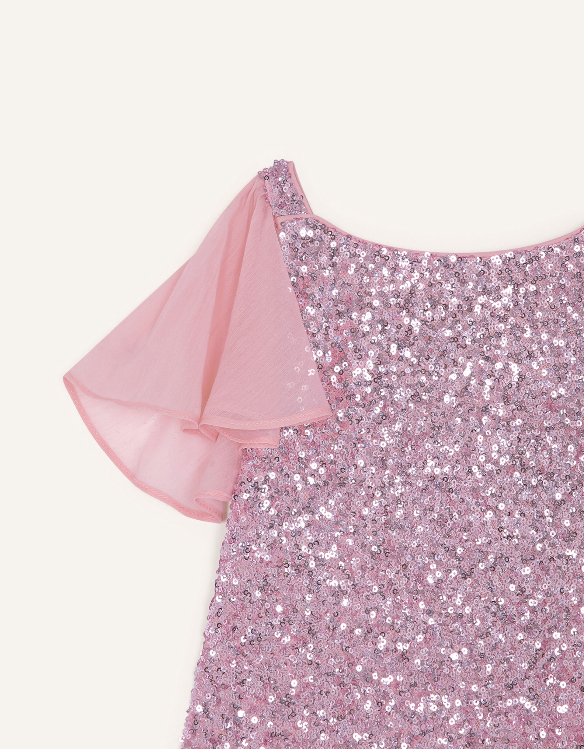 Sequin Chiffon Top Pink