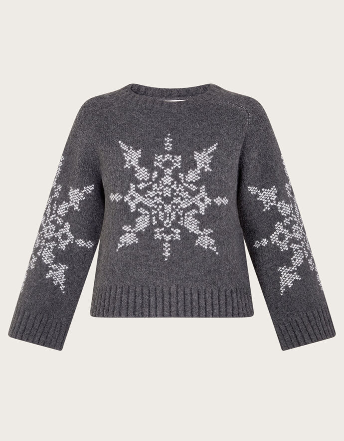 Sal Snowflake Jumper Grey