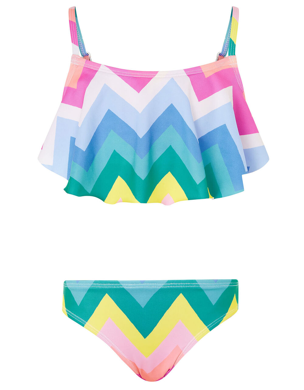 Rainbow Chevron Tankini Set Multi | Girls' Beach & Swimwear | Monsoon UK.