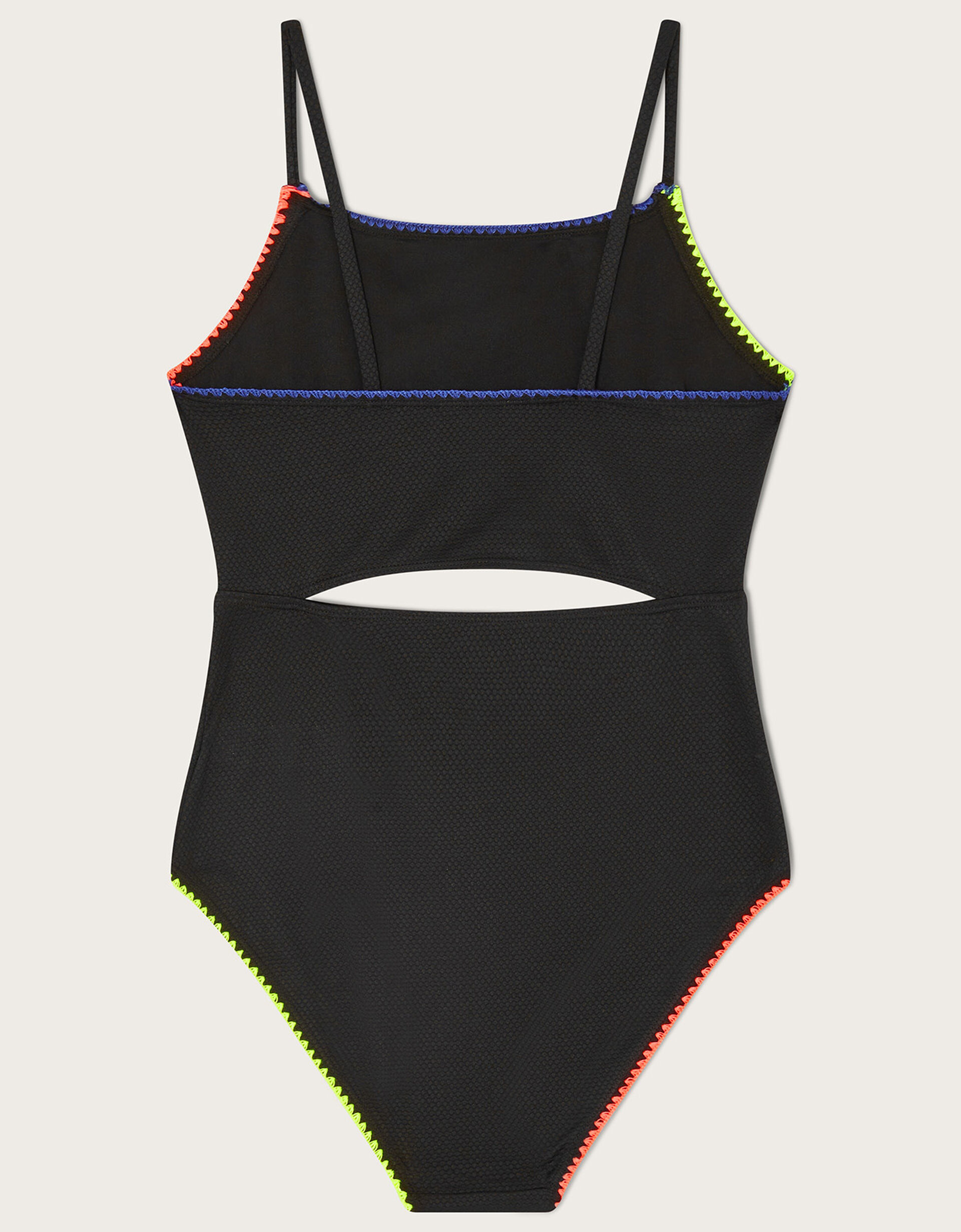 Stitch Cut-Out Swimsuit Black | Girls' Beach & Swimwear | Monsoon UK.