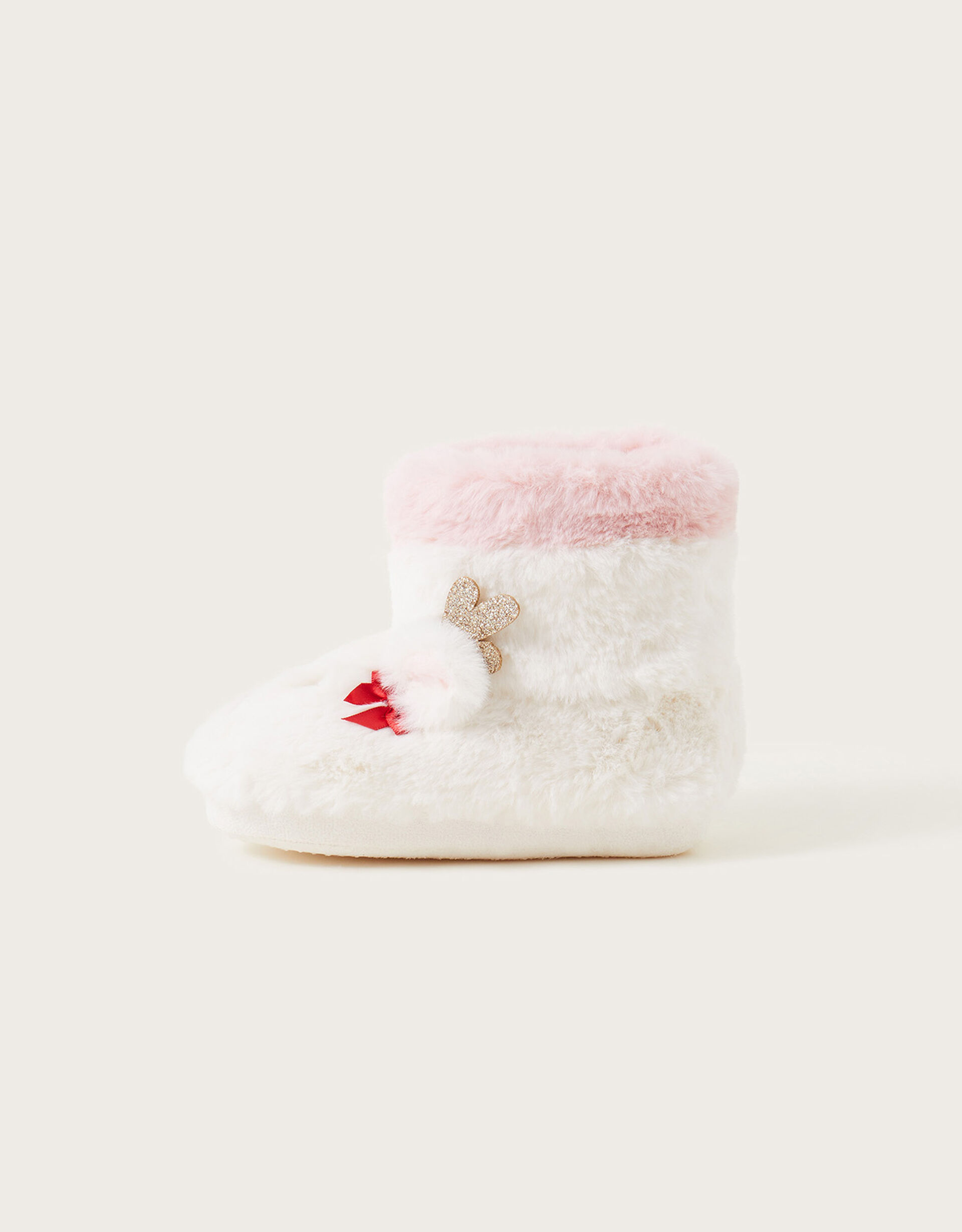 Donna Reindeer Slippers Ivory | Girls' Slippers | Monsoon UK.