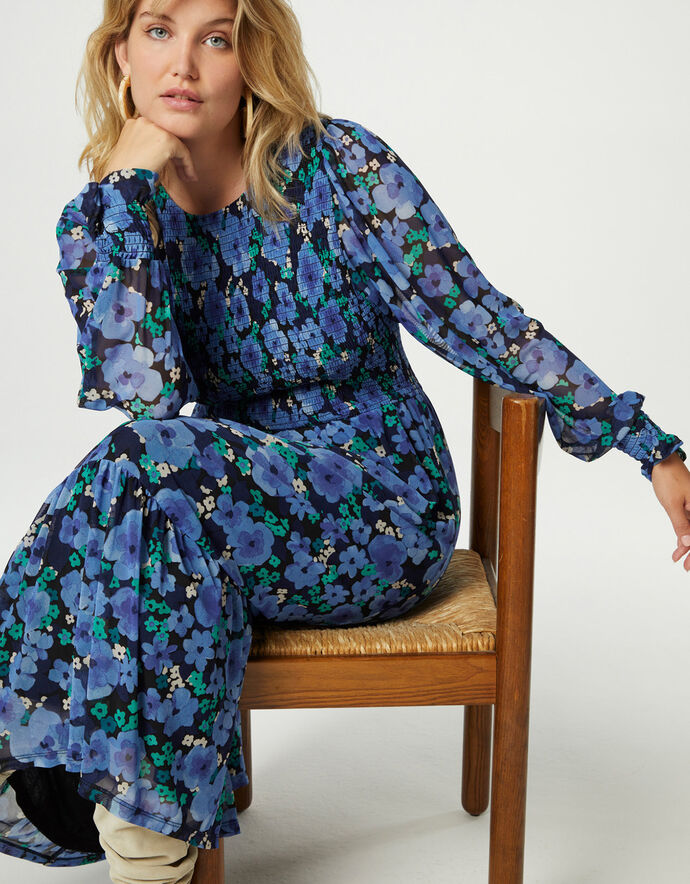 Fabienne Chapot Caro Mesh Dress Blue