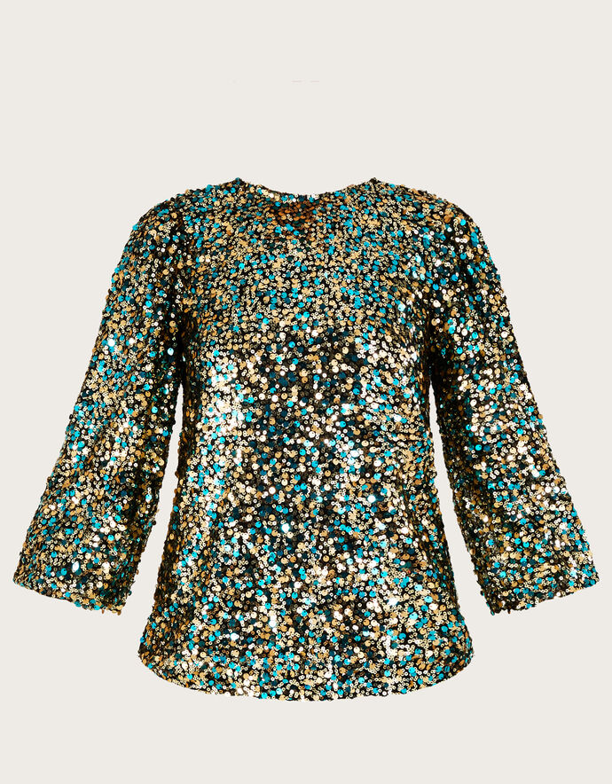 Tracey Sequin Top Gold