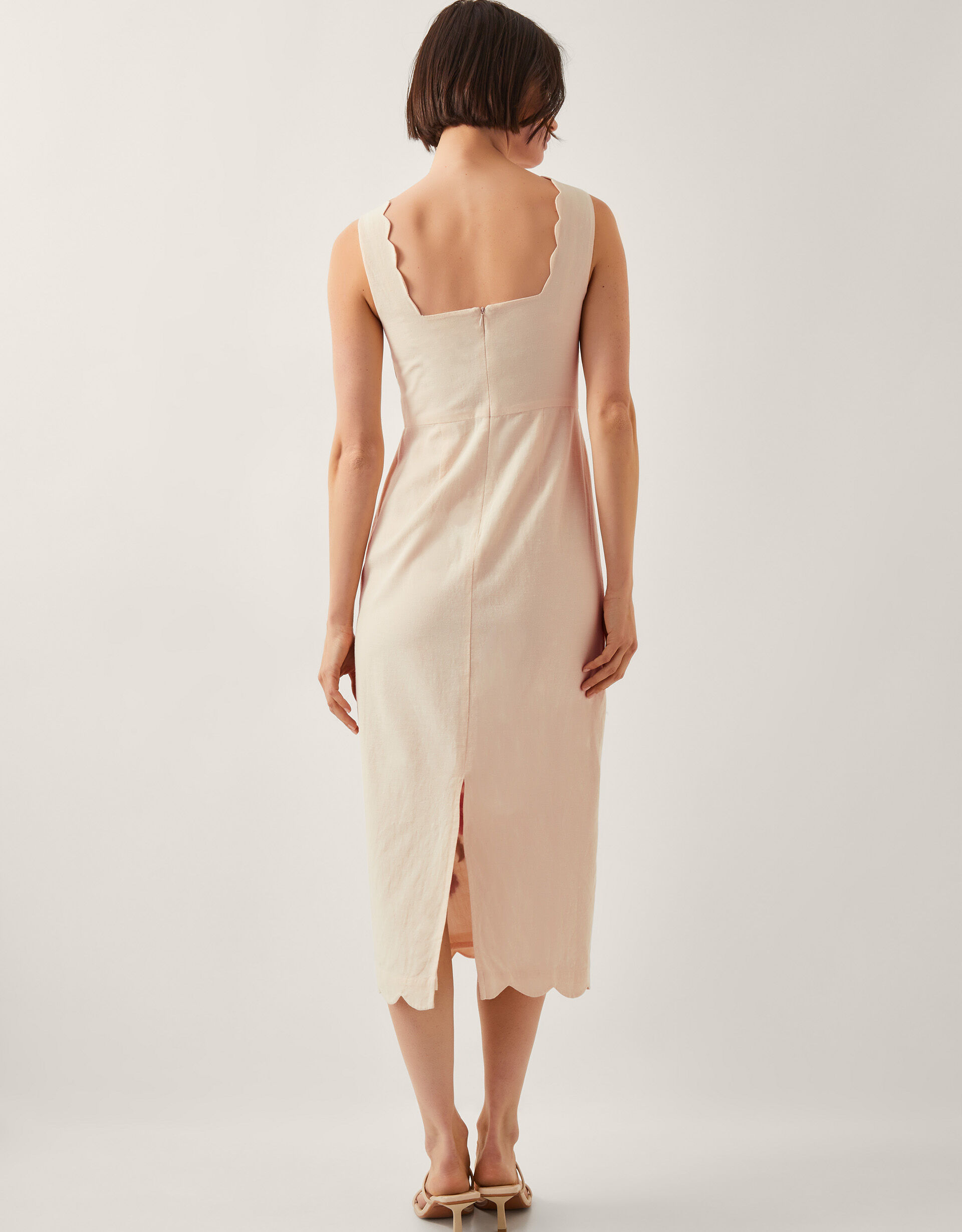 Agata Floral Embroidered Midi Dress Cream | Day Dresses | Monsoon UK.