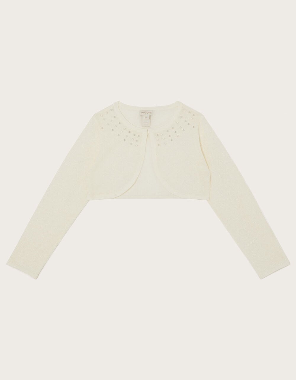Pearl Trim Cardigan Ivory | Girls' Cardigans | Monsoon UK.