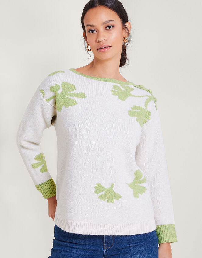 Pia Pattern Jumper Ivory | Knitwear | Monsoon UK.