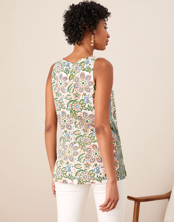 ARTISAN STUDIO Floral Print Tunic Ivory | Tops & T-shirts | Monsoon UK.