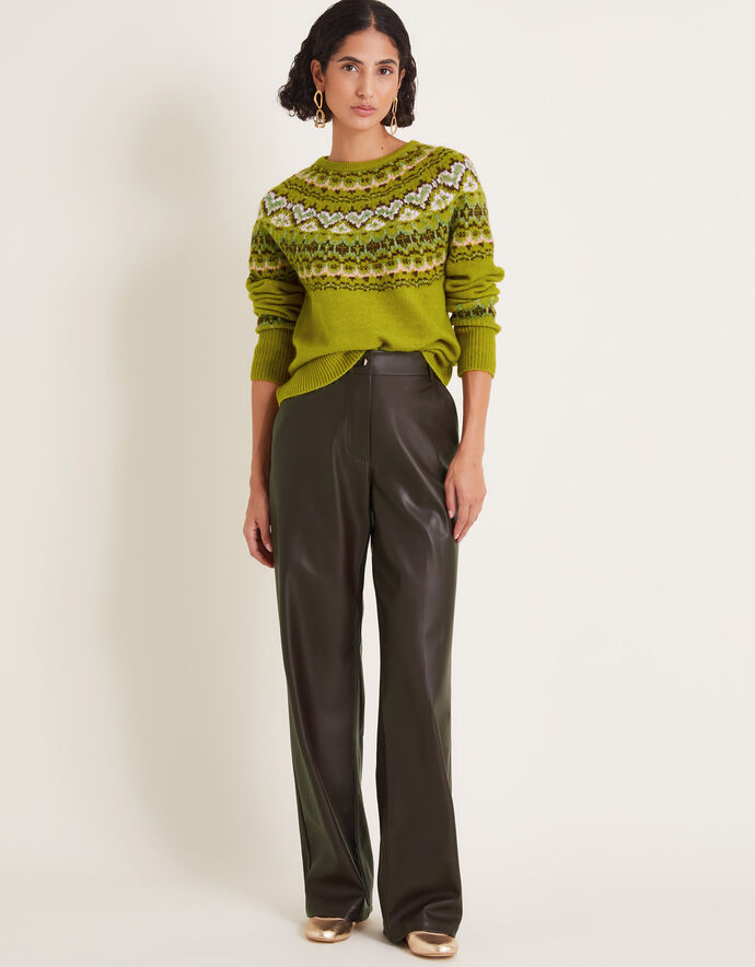 Fern Fair Isle Jumper Green | Knitwear | Monsoon UK.
