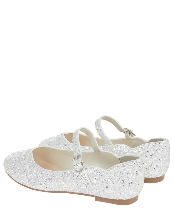 Florabella Sequin Ballerina Shoes Silver | Girls' Flat Shoes | Monsoon UK.