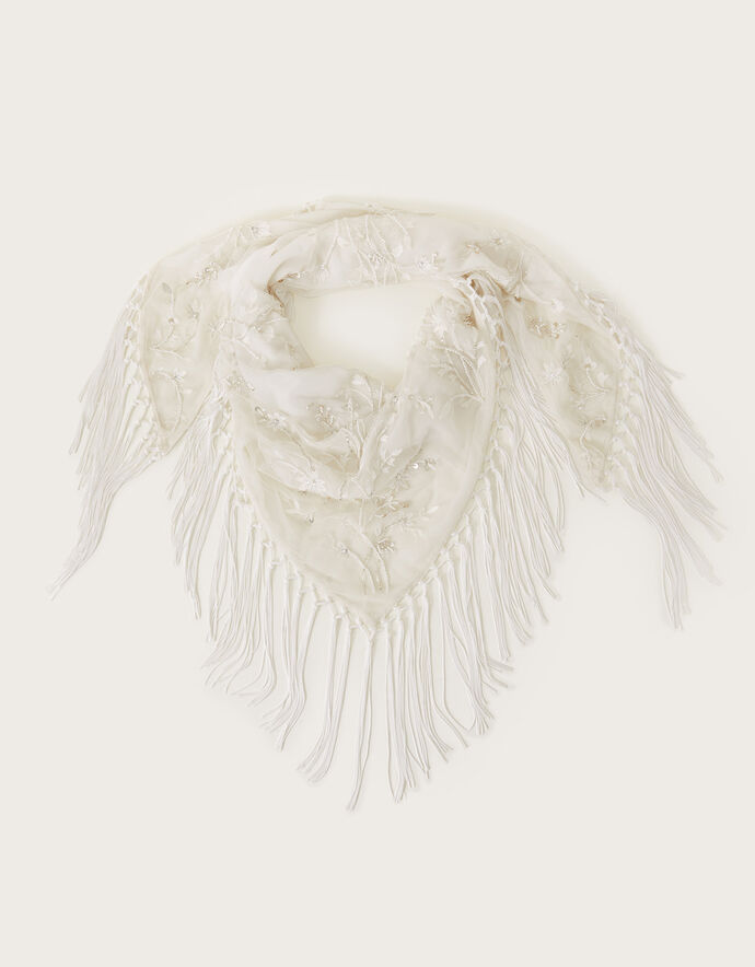 Embellished Bridal Tassel Cover Up | Scarves | Monsoon UK.