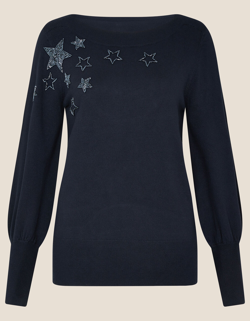Beaded Star Jumper Blue | Jumpers | Monsoon UK.