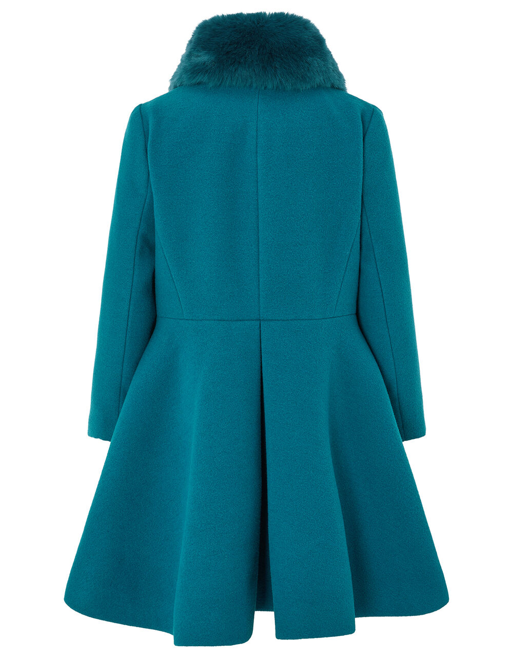 Bow Flared Coat Teal | Girls' Coats & Jackets | Monsoon UK.