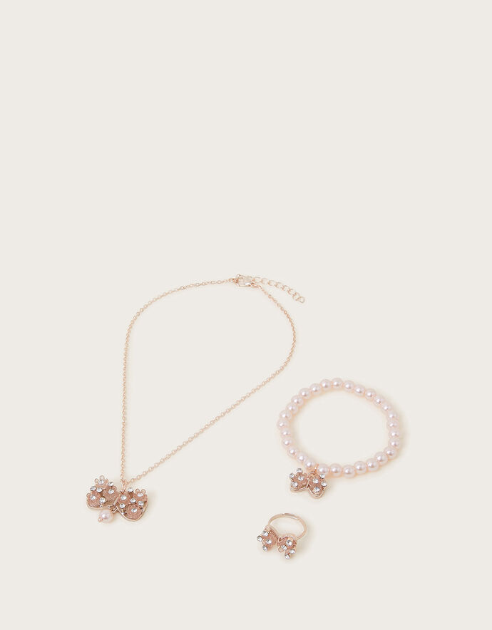 Pretty Flower Bow Jewellery Set