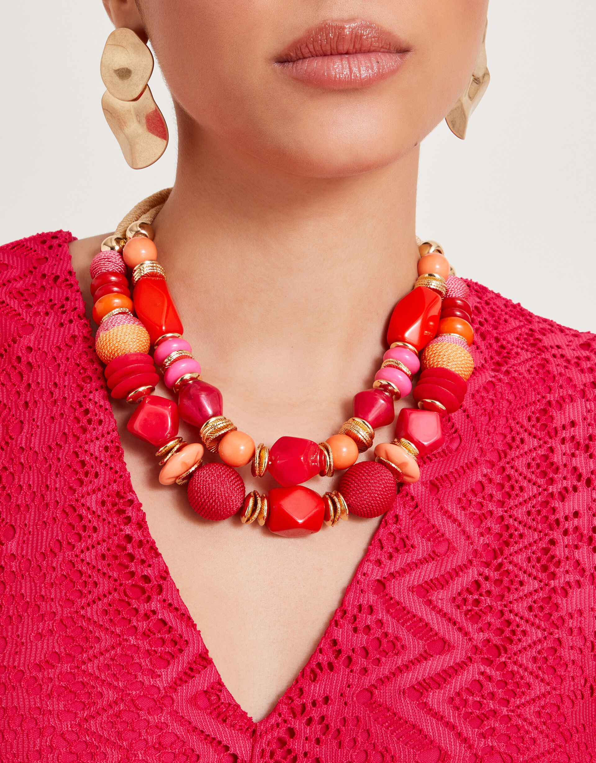 Woven Beaded Necklace | Accessories | Monsoon UK.
