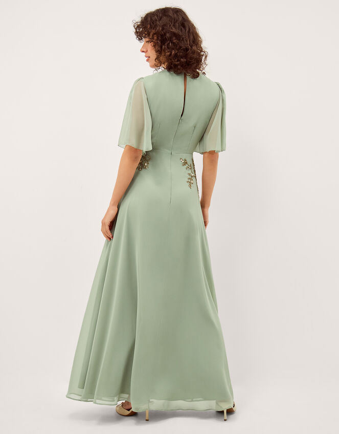 Skyler Floral Embellished Maxi Dress Green | Evening Dresses | Monsoon UK.