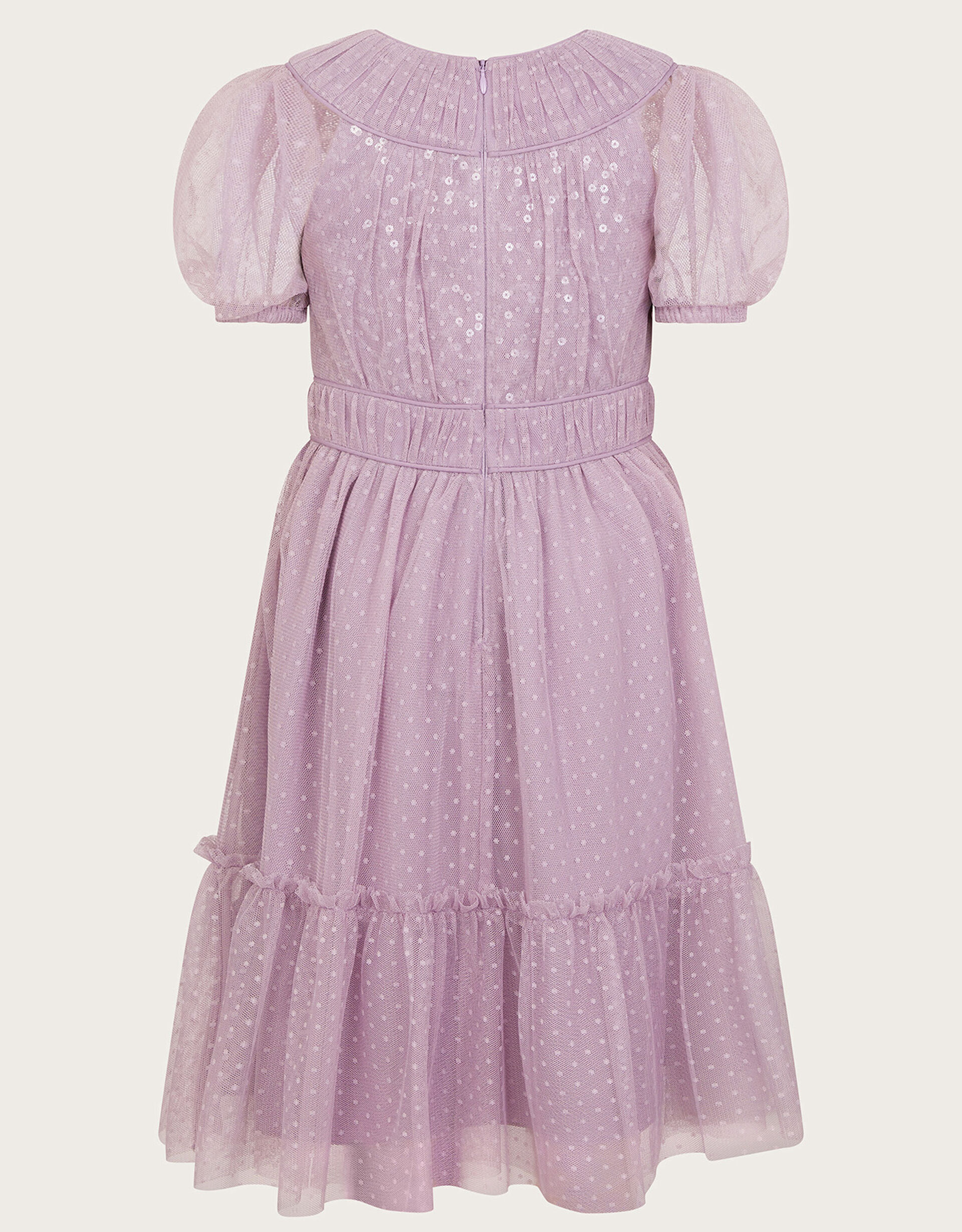 Darcy Sequin Gathered Dress Purple