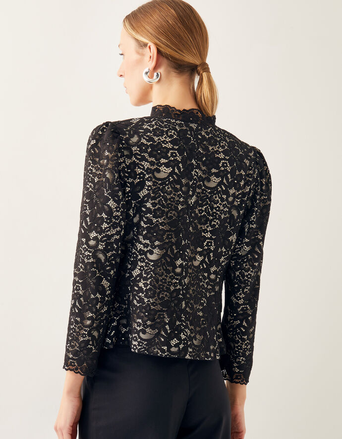 Ria Lace Blazer Black | Women's Jackets | Monsoon UK.