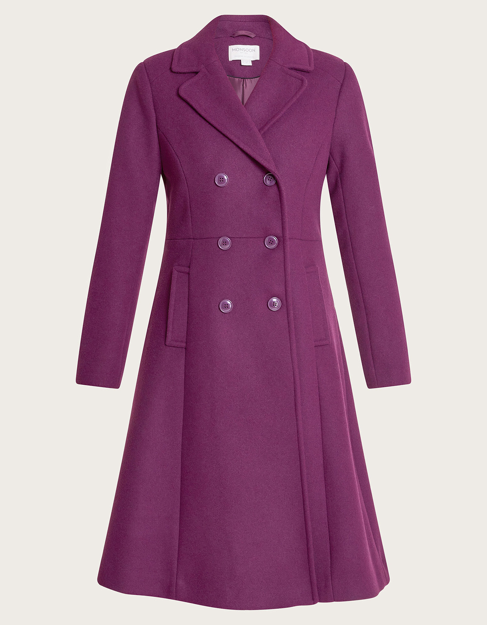 Danielle Skirted Coat Red | Women's Coats | Monsoon UK.