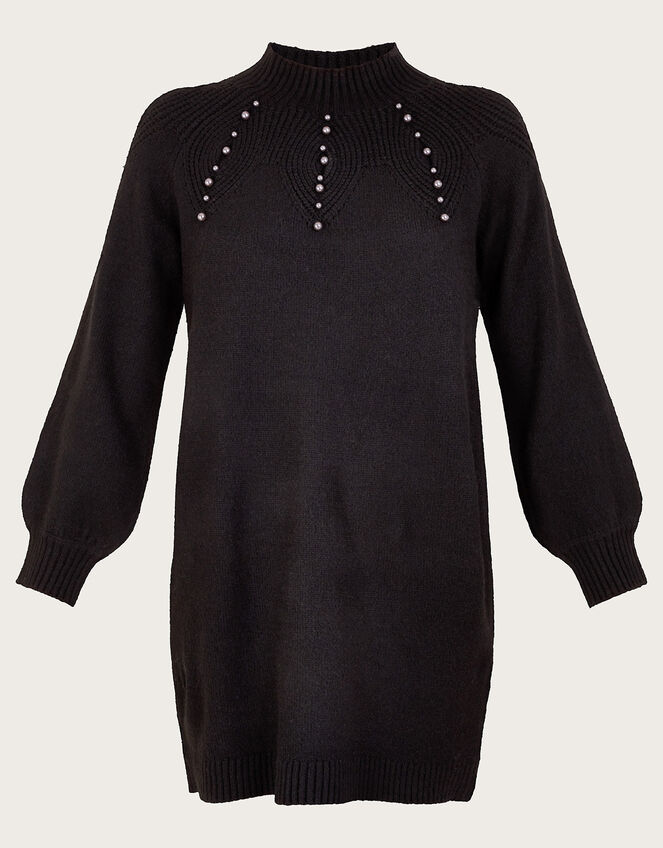 Pearl Detail Dress Black