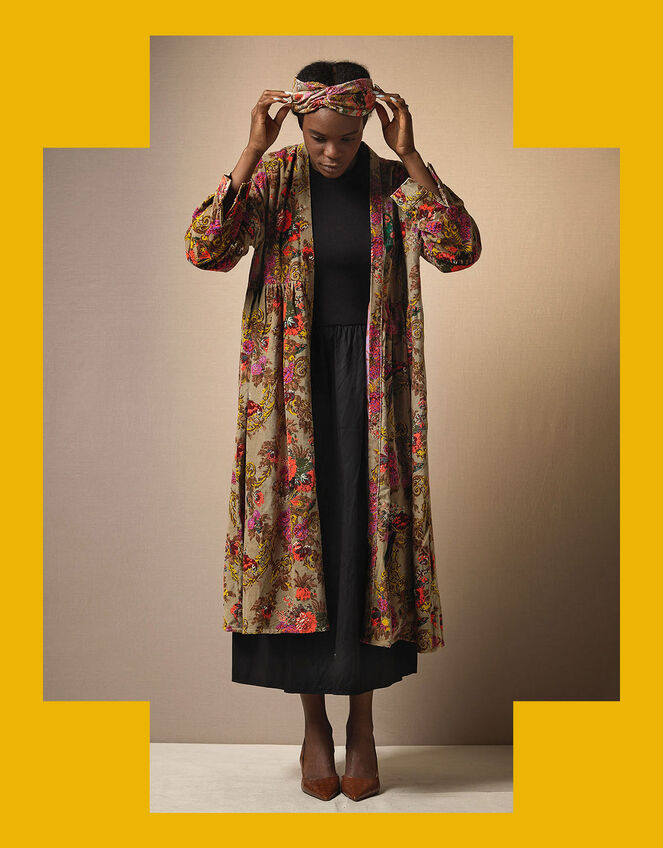 One Hundred Stars Antique Chintz Print Duster