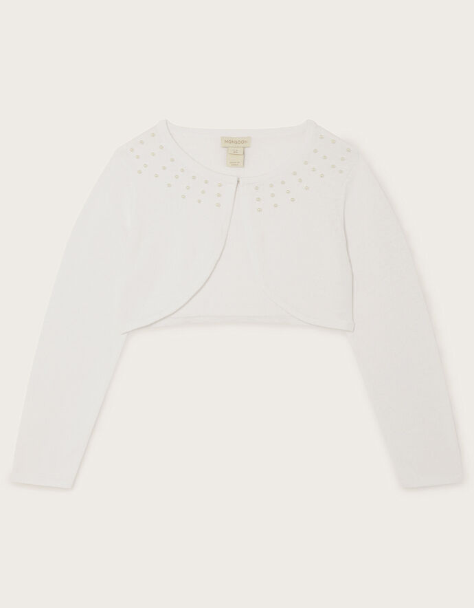 Scatter Pearl Communion Cardigan White | Girls' Cardigans | Monsoon UK.
