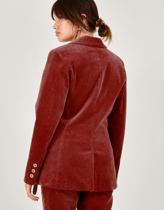 Justine Double Breasted Cord Blazer Copper | Women's Jackets | Monsoon UK.