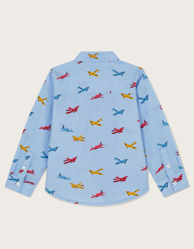 Plane Print Shirt Blue | Boys' Tops & T-shirts | Monsoon UK.