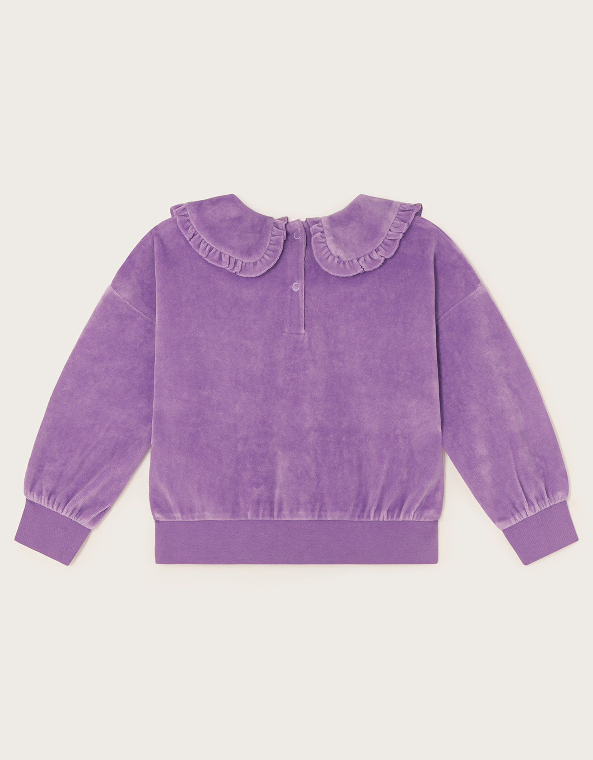 Velour Collar Top Purple | Girls' Tops & T-shirts | Monsoon UK.