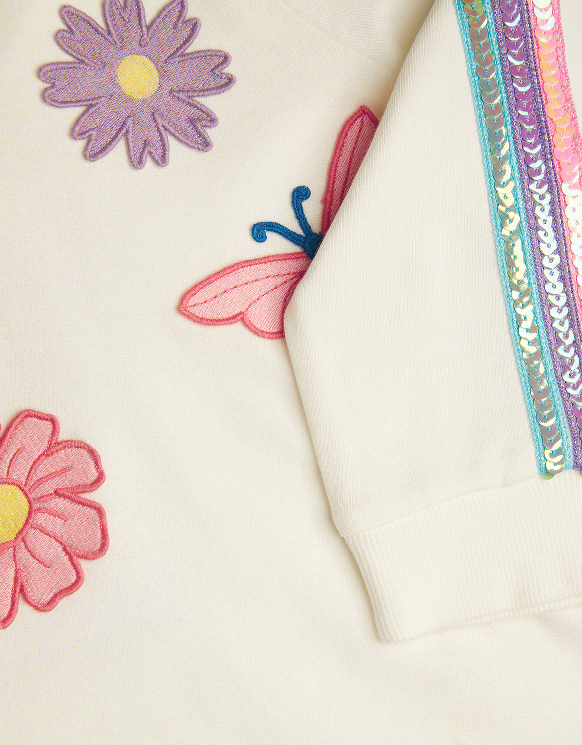 Applique Badge Hoodie Ivory | Girls' Tops & T-shirts | Monsoon UK.