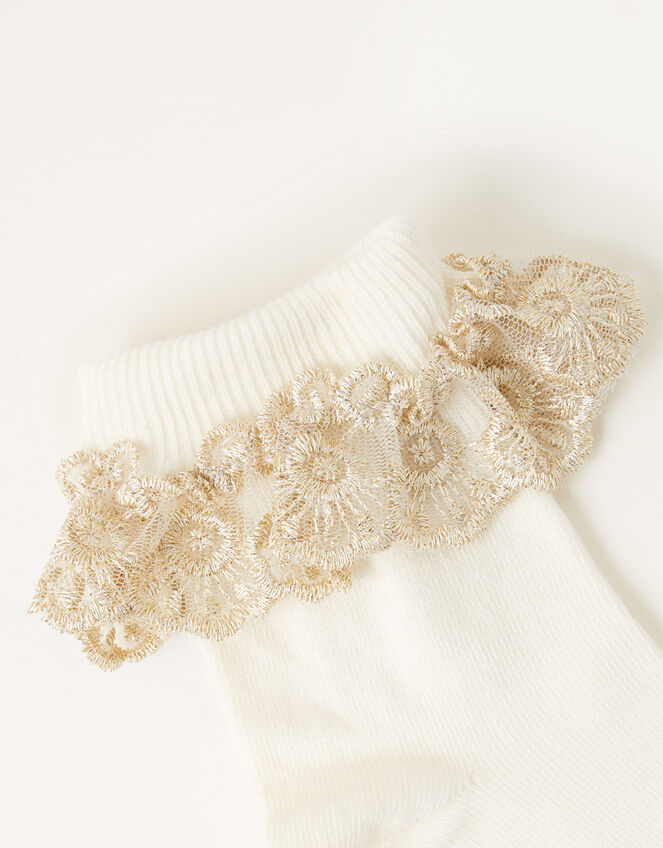 Sparkle Lace Socks Ivory | Girls' Tights & Socks | Monsoon UK.