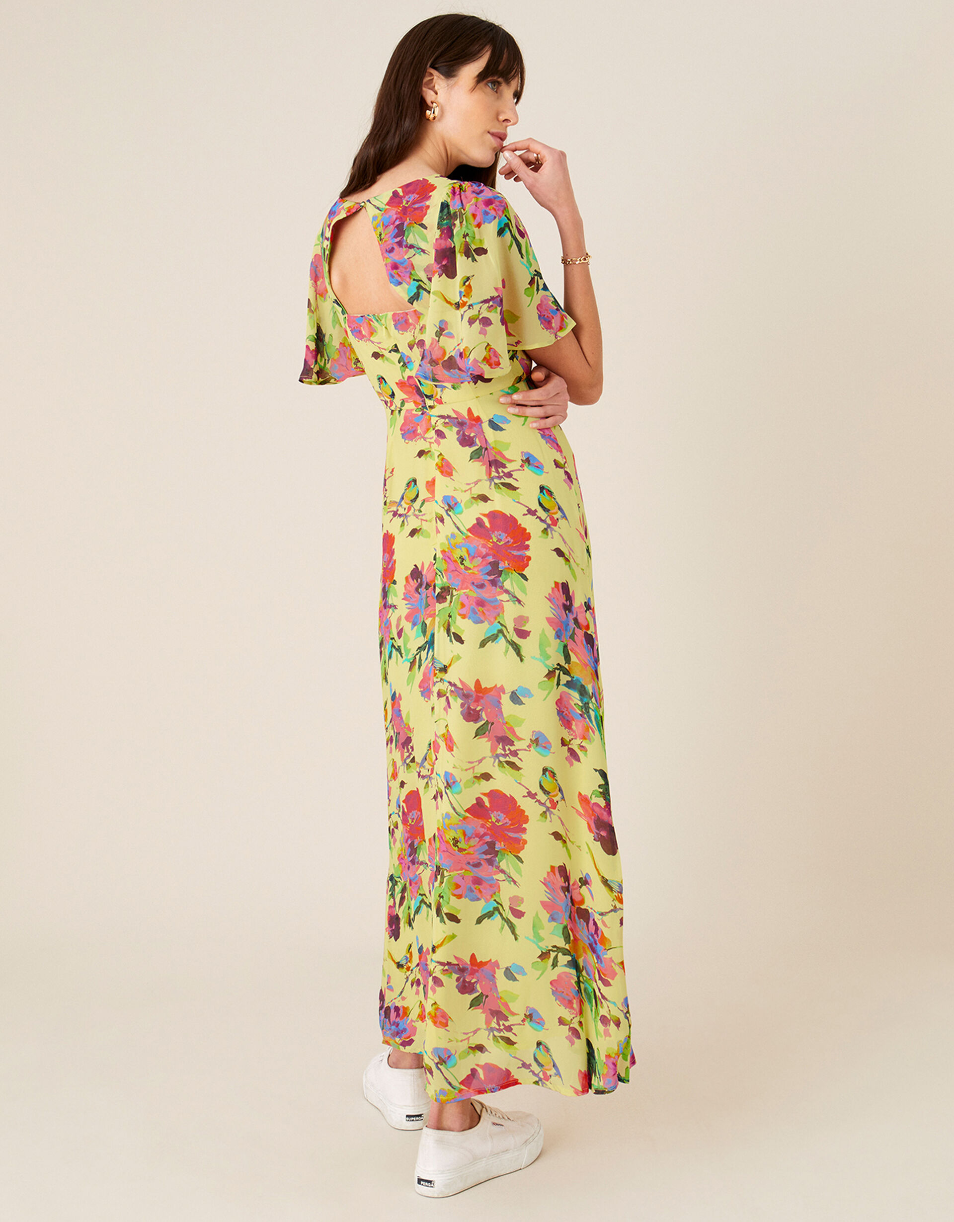 Helen Dealtry Floral Tea Dress Yellow | Evening Dresses | Monsoon UK.