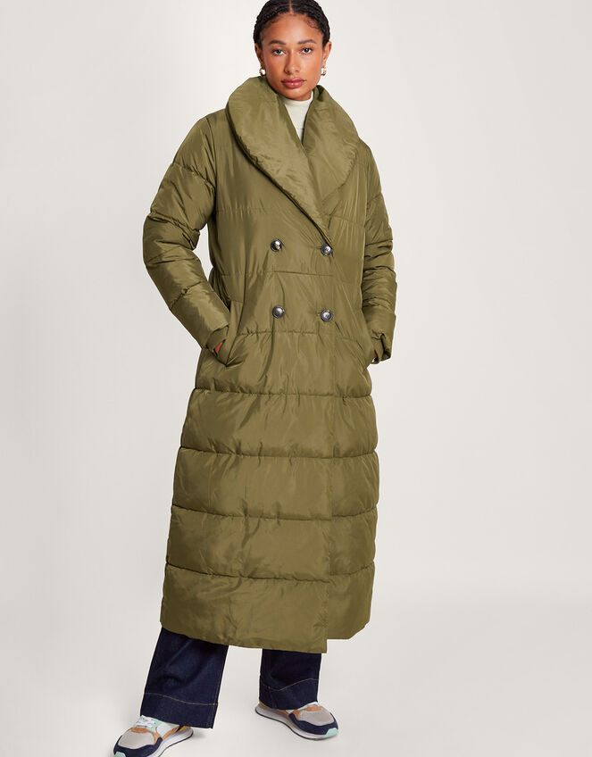 Shona Shaw Coat in Recycled Polyester Green | Women's Coats | Monsoon UK.