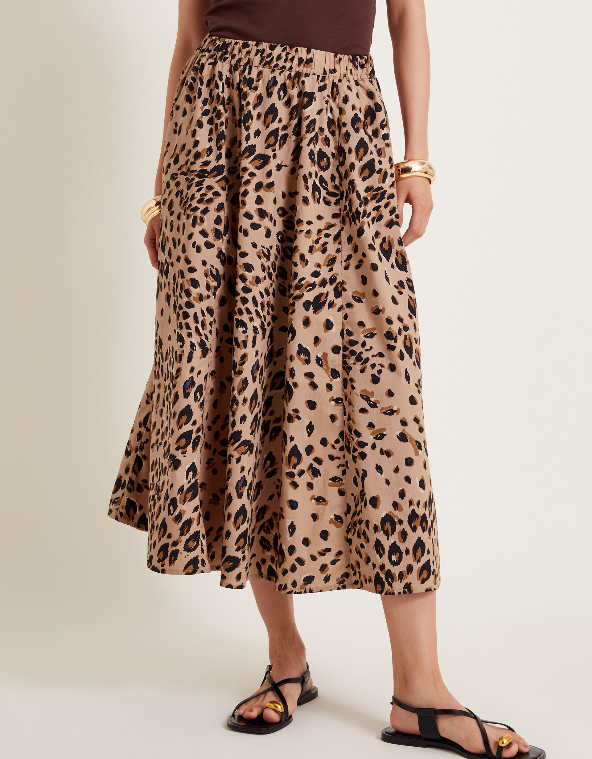 Raife Leopard Print Skirt Natural | Skirts | Monsoon UK.