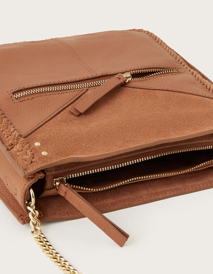 Large Leather Cross-Body Bag | Accessories | Monsoon UK.