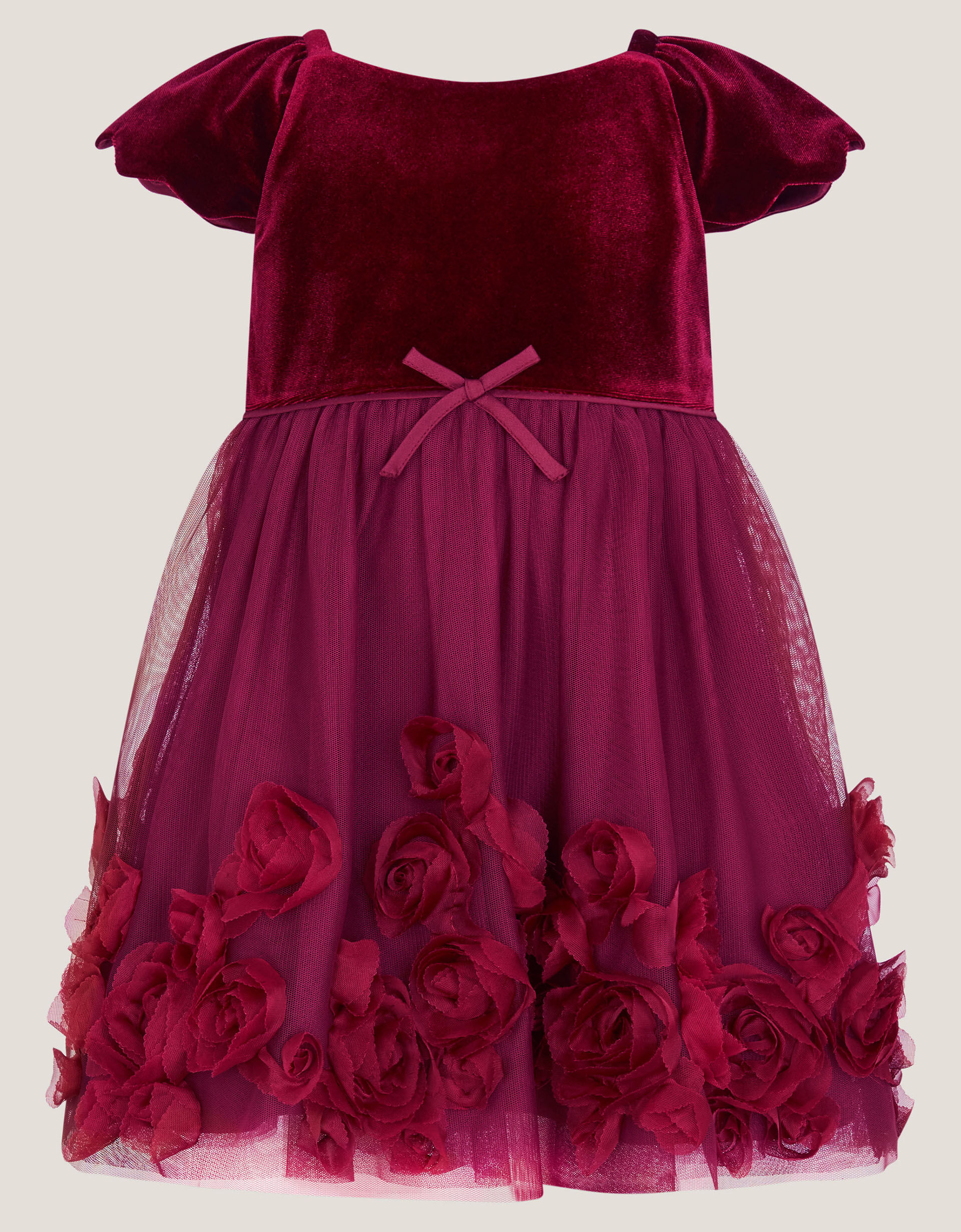 Baby Estella Velvet Appliqué Party Dress Red | Baby Girl Dresses ...