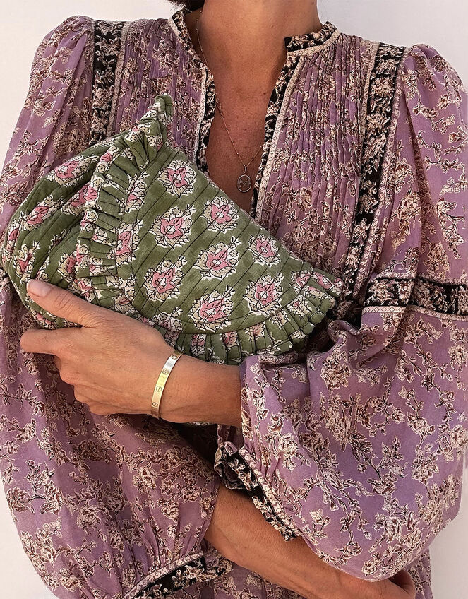 Maison M Quilted Pouch Green