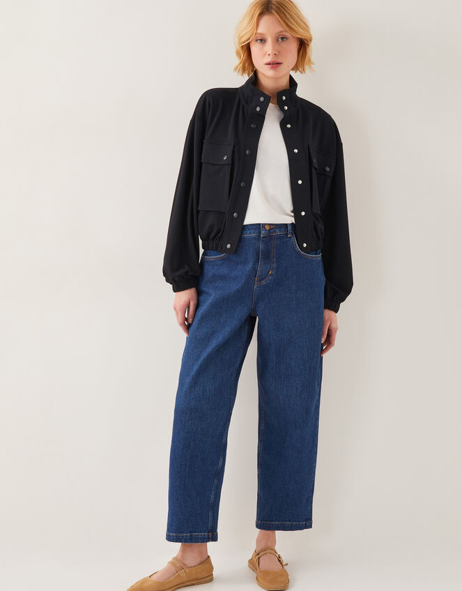 Jen Jersey Utility Jacket Black | Jackets | Monsoon UK.