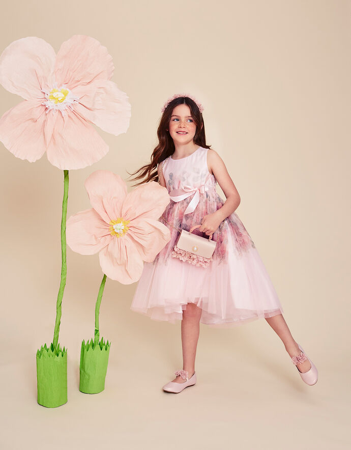 Rosie Ribbons Dress Pink | Girls' Dresses | Monsoon UK.