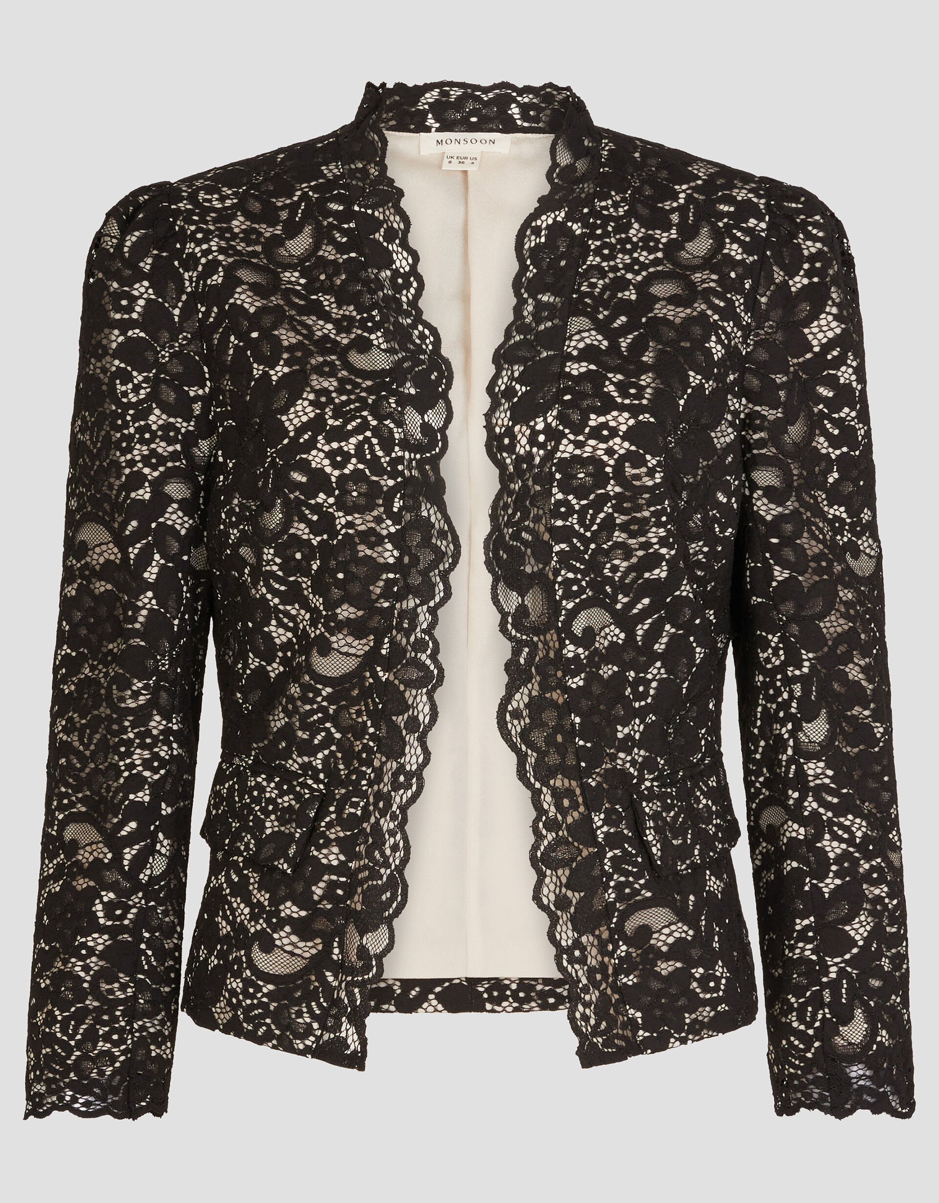 Ria Lace Blazer Black