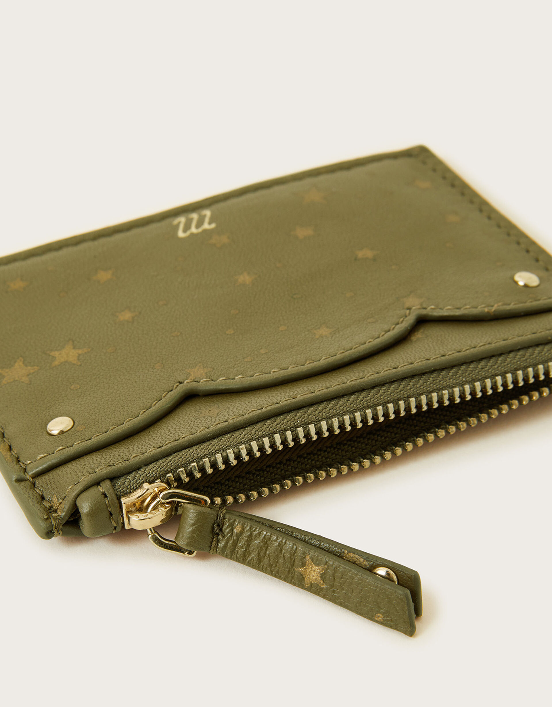 Star Scallop Leather Card Holder