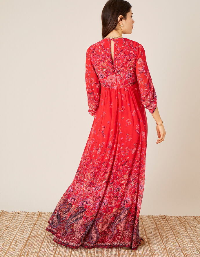 Jasmine Printed Maxi Dress Red | Monsoon UK Navigation Catalog ...