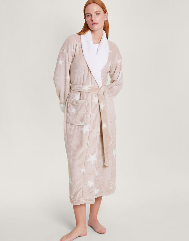 Star Print Dressing Gown Brown | Robes And Dressing Gowns | Monsoon UK.