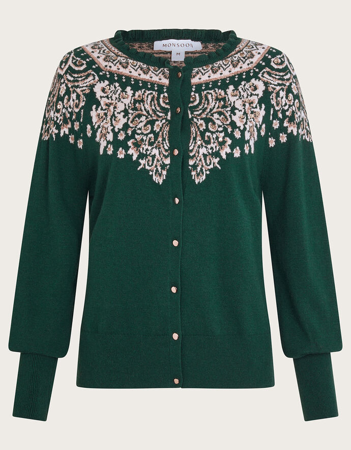 Hope Fair Isle Cardigan Green | Cardigans | Monsoon UK.
