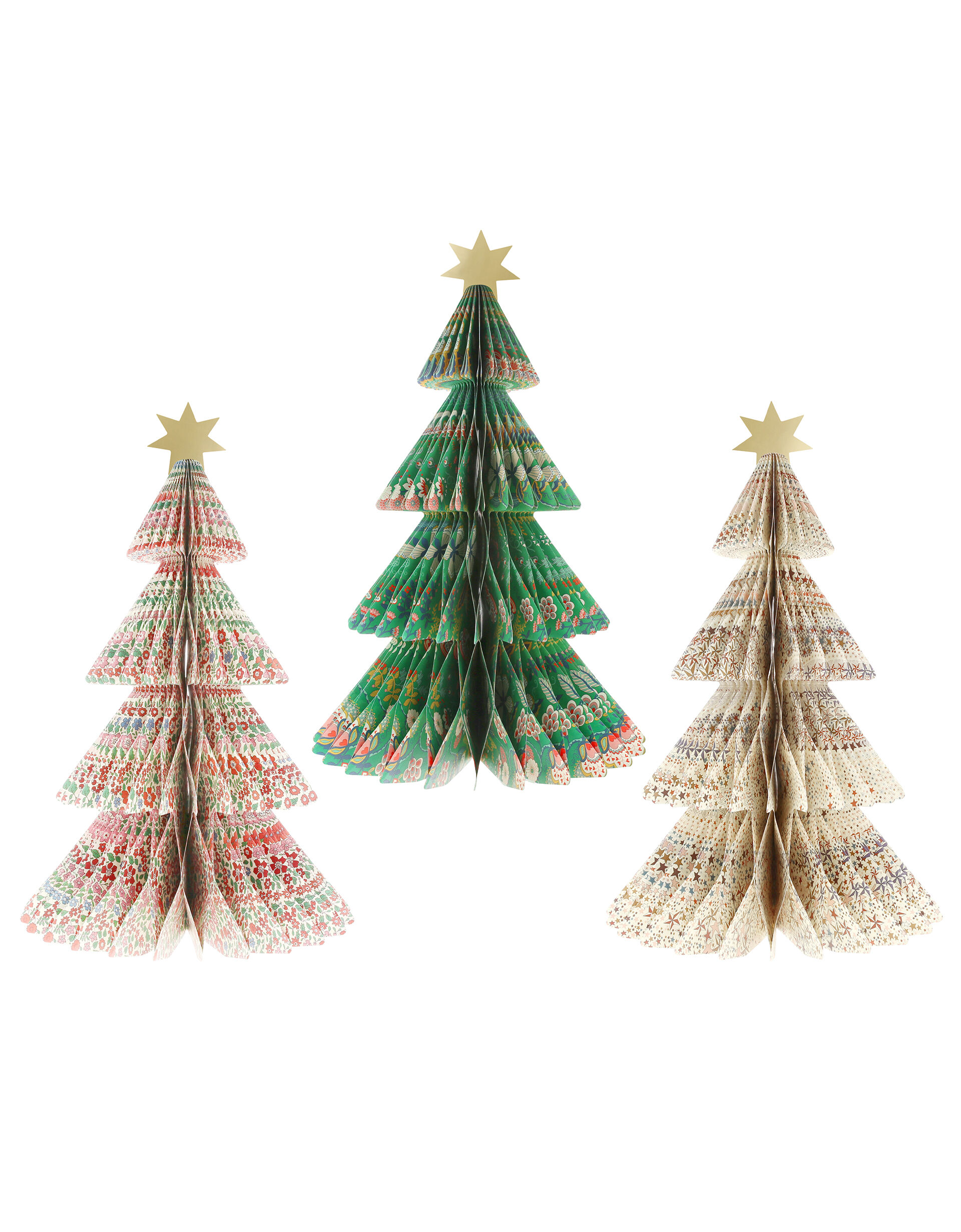3-Pack Meri Meri x Liberty Paper Christmas Trees