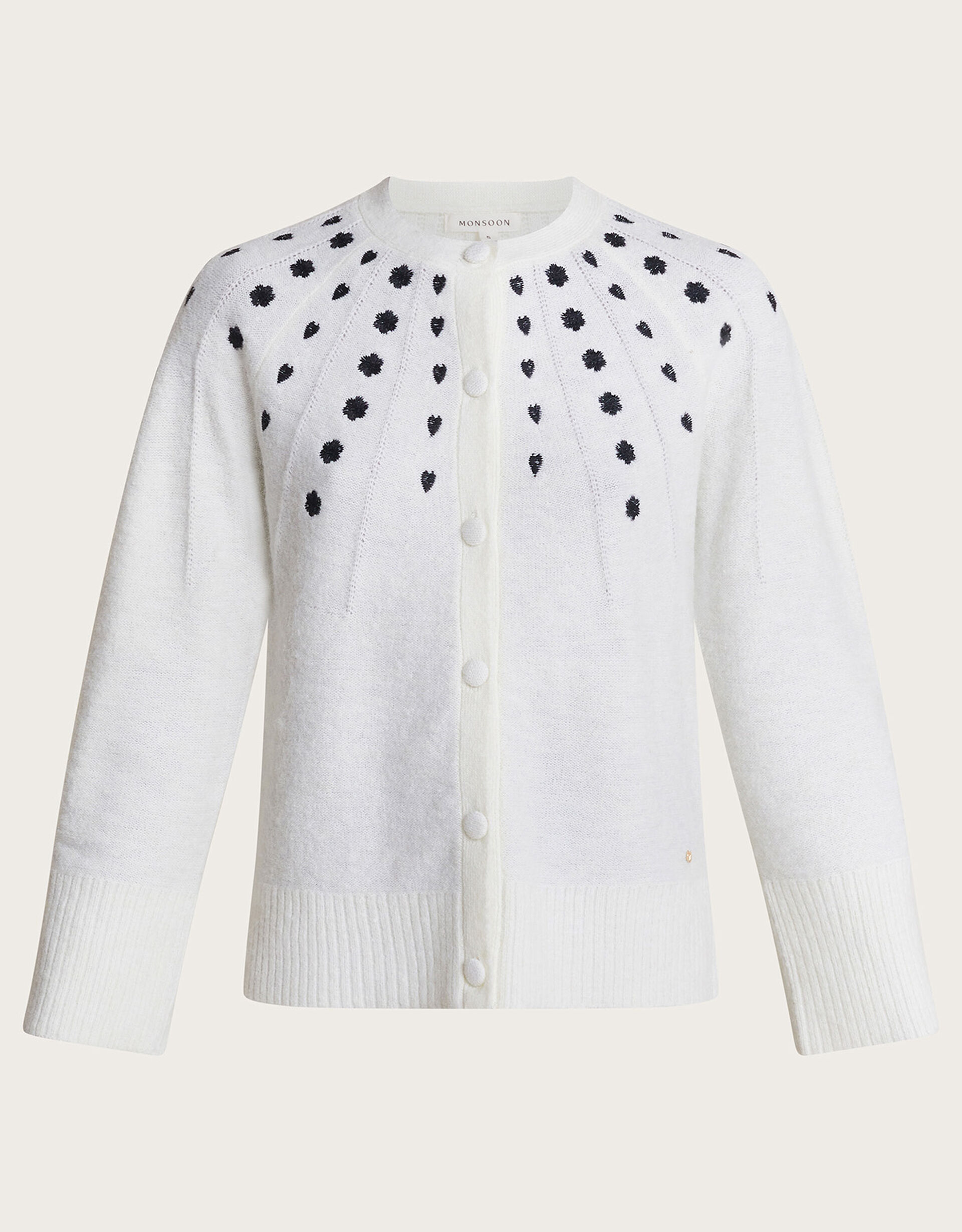 Elle Embroidered Cardigan Ivory | Cardigans | Monsoon UK.