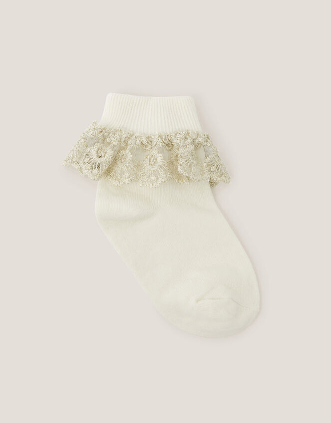 Sparkle Lace Socks Ivory | Wedding | Monsoon UK.