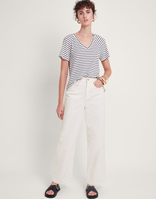 Ruby Wide Leg Jeans Natural | Trousers & Leggings | Monsoon UK.