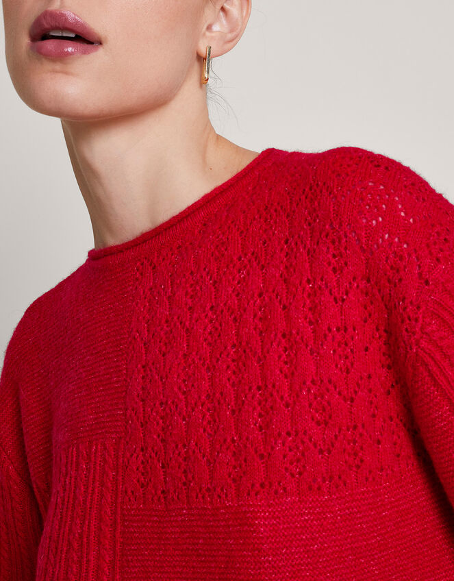San Mixed Knit Jumper Red | Knitwear | Monsoon UK.